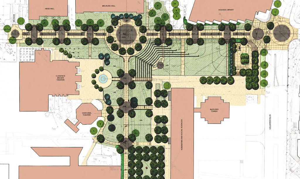 UTK-Andy Holt Mall-Pedestrian Mall - ROSS/FOWLER